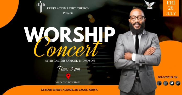 worship concert poster Template | PosterMyWall