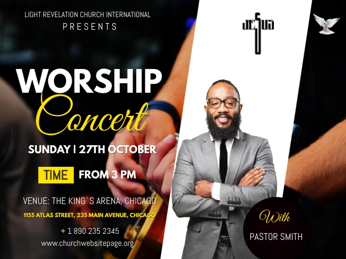 WORSHIP CONCERT POSTER Template | PosterMyWall