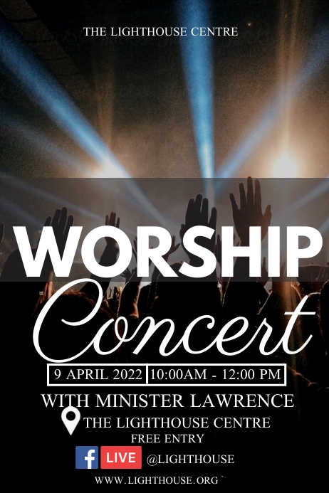 Worship concert poster Template | PosterMyWall