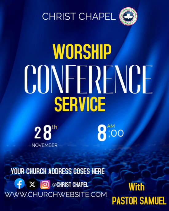 WORSHIP CONFERENCE Template | PosterMyWall
