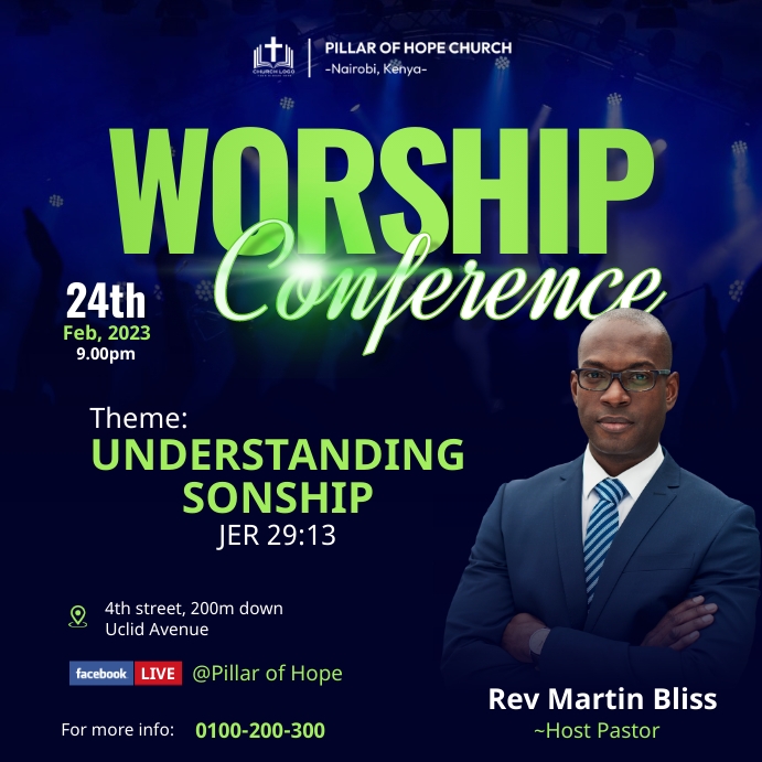 Worship conference Template | PosterMyWall