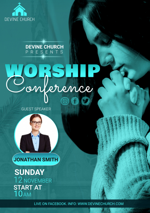 worship conference Template | PosterMyWall