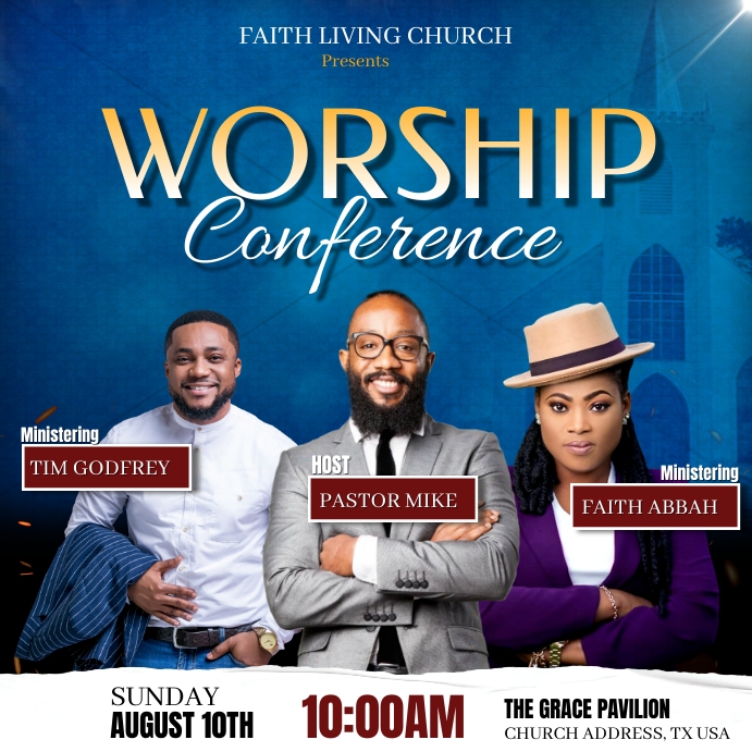 WORSHIP CONFERENCE FLYER 2022 (11) Template | PosterMyWall