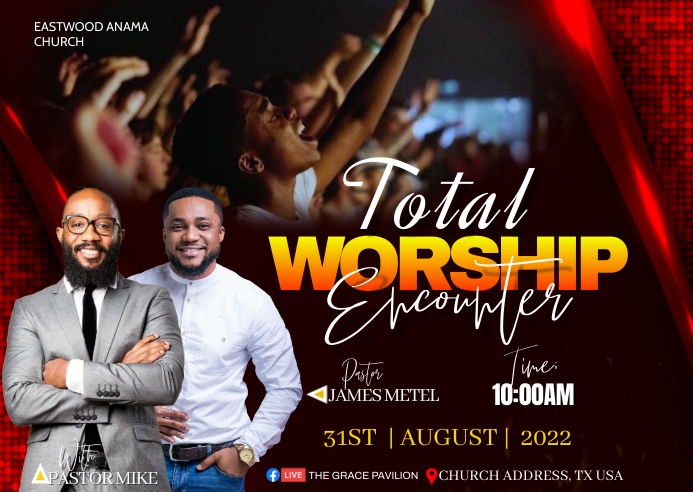 WORSHIP CONFERENCE FLYER 2022 (13) Template | PosterMyWall