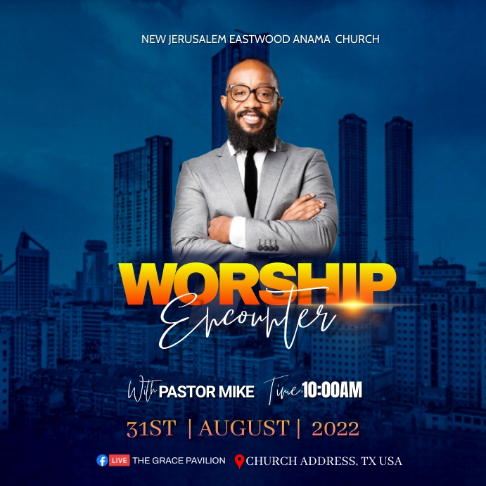 WORSHIP CONFERENCE FLYER 2022 (16) Template | PosterMyWall