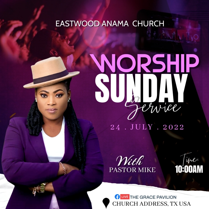WORSHIP CONFERENCE FLYER 2022 (17) Template | PosterMyWall
