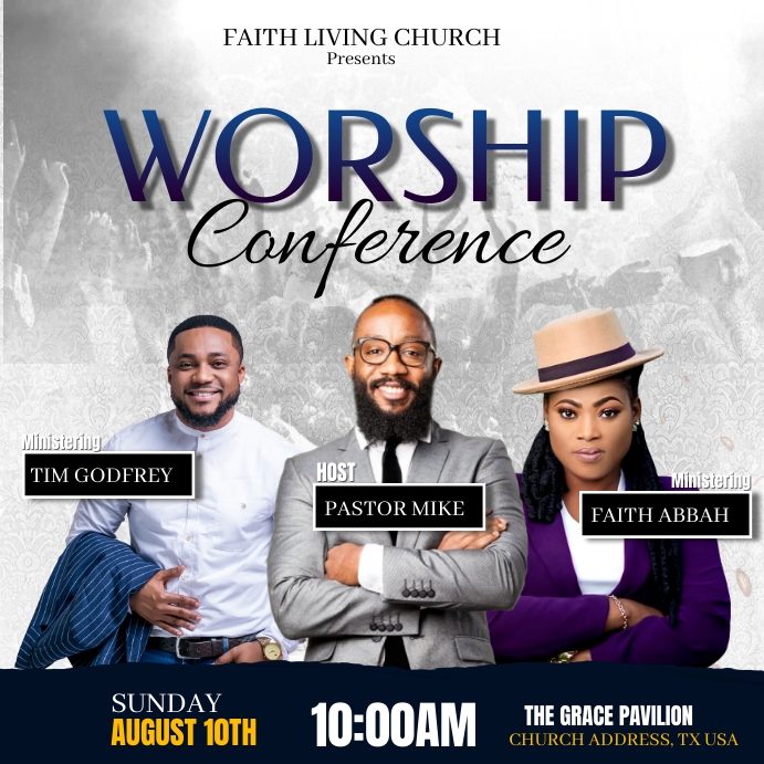 WORSHIP CONFERENCE FLYER 2022 (2) Template | PosterMyWall