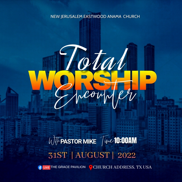 WORSHIP CONFERENCE FLYER 2022 (21) Template | PosterMyWall