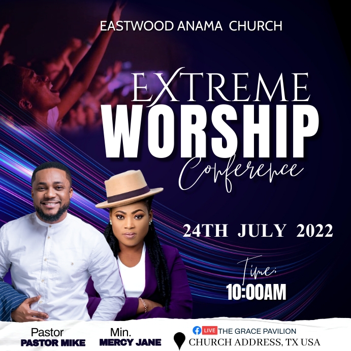WORSHIP CONFERENCE FLYER 2022 (6) Template | PosterMyWall