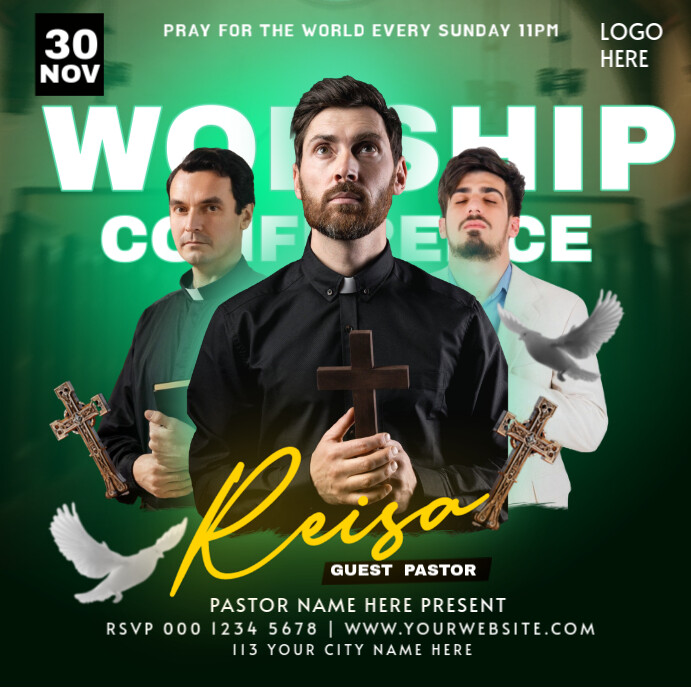Worship Conference FLYER Template | PosterMyWall
