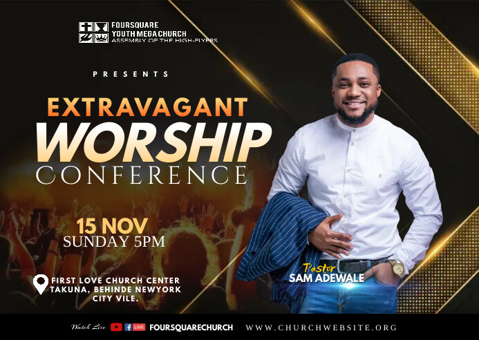 worship conference flyer Template | PosterMyWall