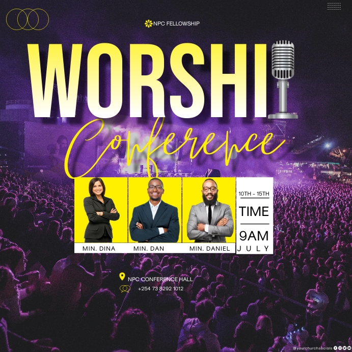 Copy of Worship conference flyer | PosterMyWall