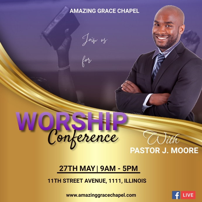 WORSHIP CONFERENCE POSTER Template | PosterMyWall