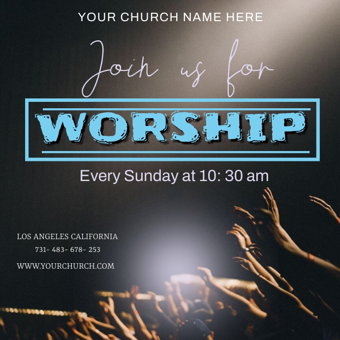 Copy of Worship | PosterMyWall