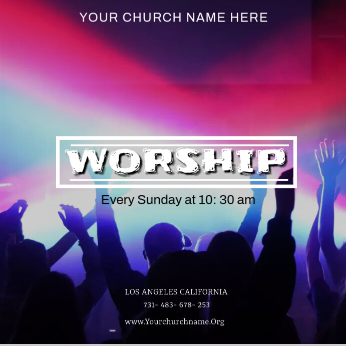 Worship Template | PosterMyWall