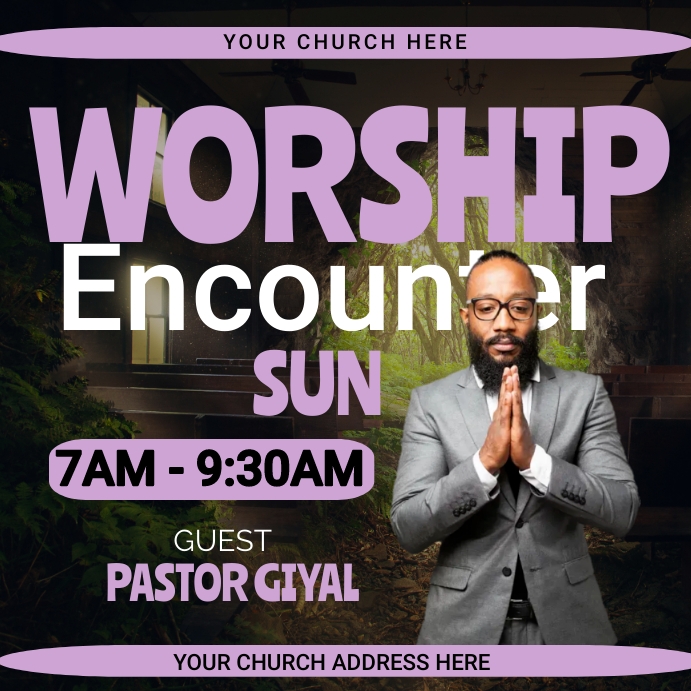 Worship encounter poster Template | PosterMyWall
