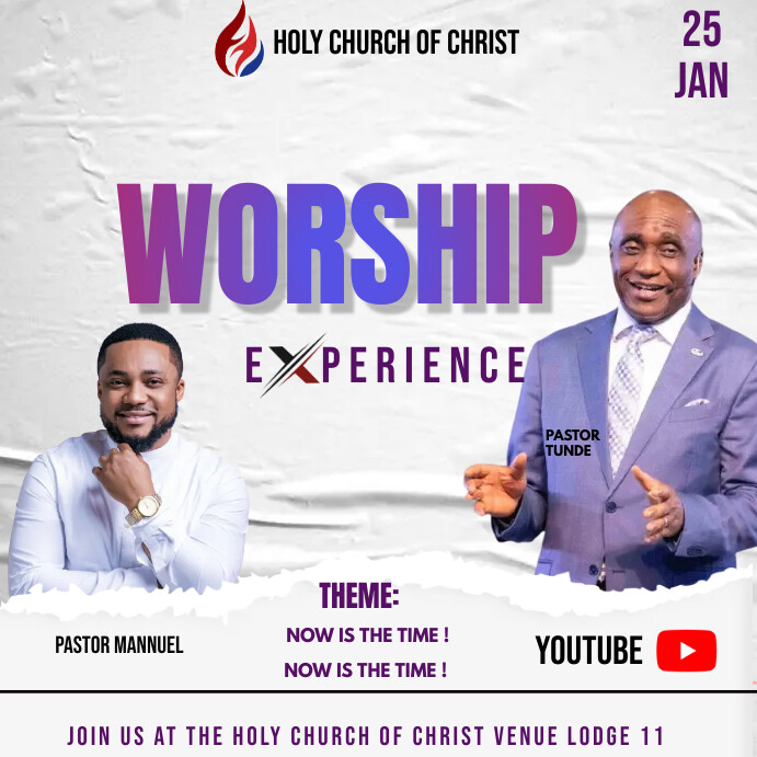 WORSHIP EXPERIENCE CHURCH THEME Template | PosterMyWall