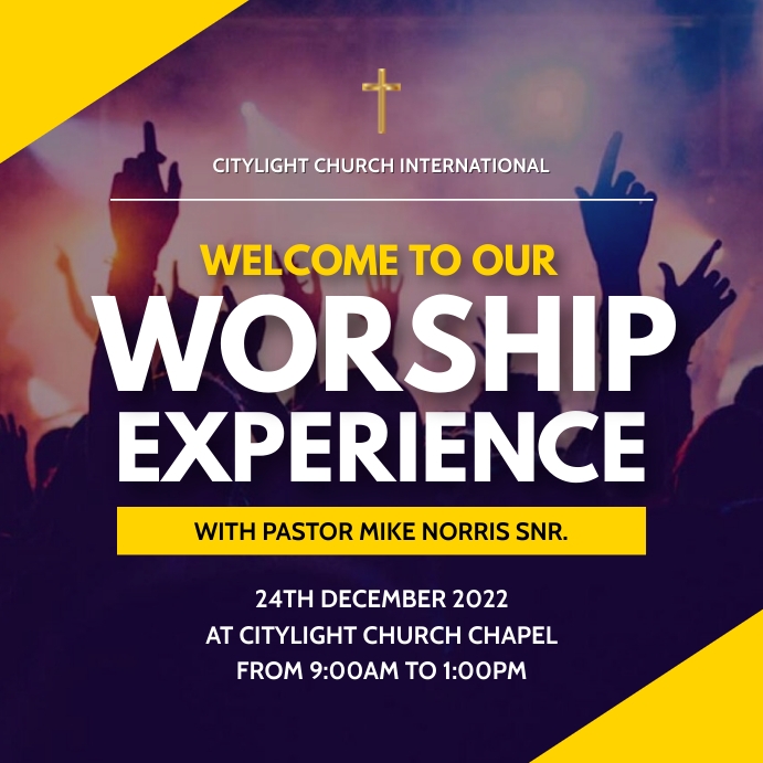 worship experience concert flyer template | PosterMyWall