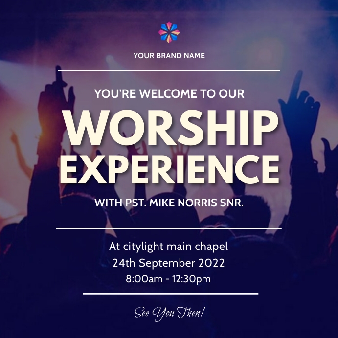 worship experience concert flyer template | PosterMyWall