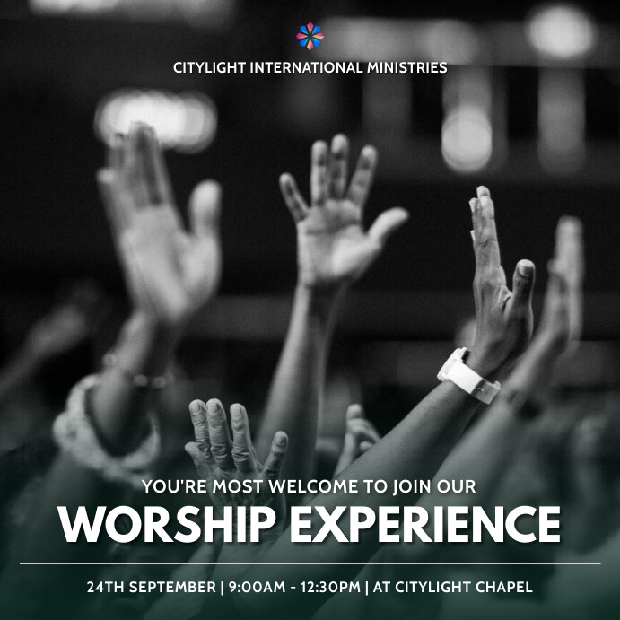 worship experience concert flyer template | PosterMyWall