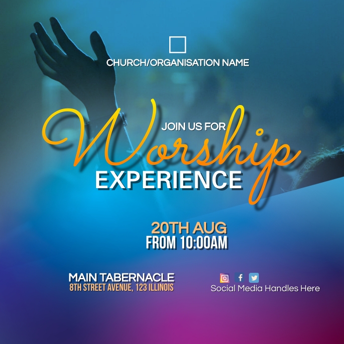 worship experience Template | PosterMyWall