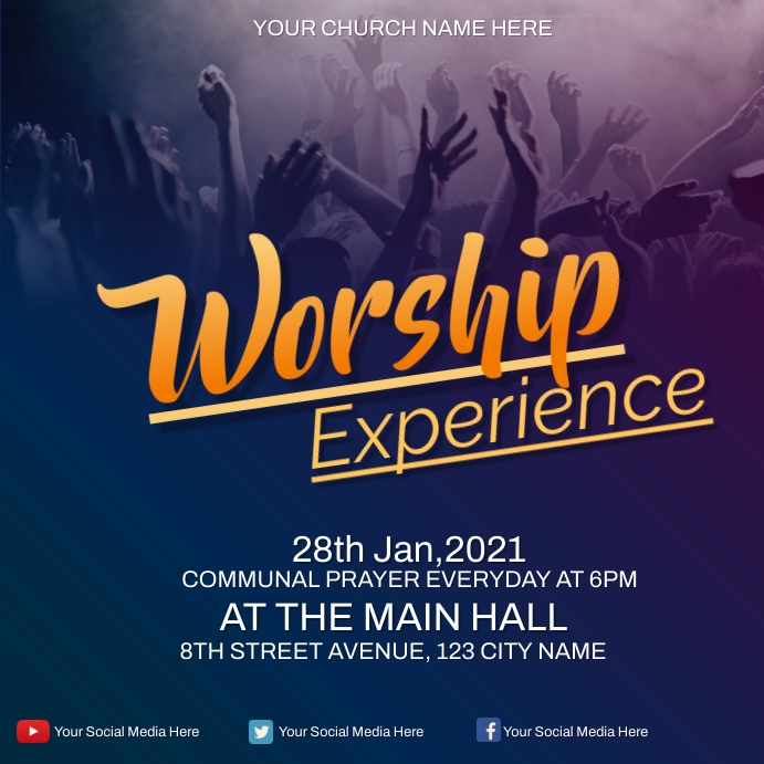 Copy of worship experience | PosterMyWall