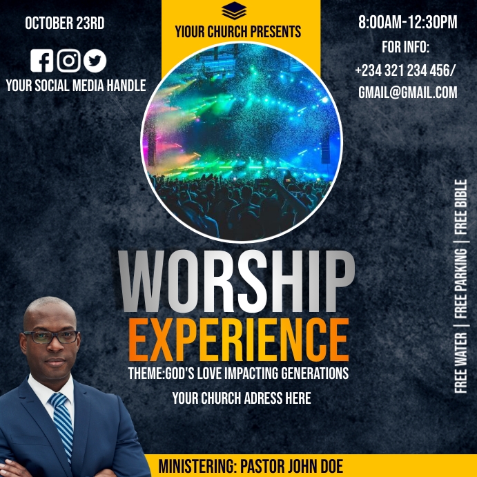 Copy of worship experience | PosterMyWall