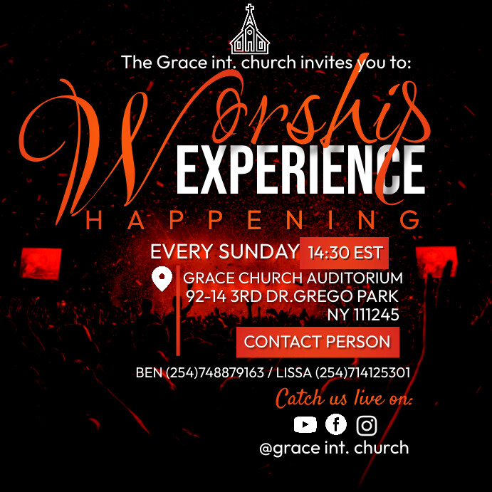 Copy of worship experience | PosterMyWall