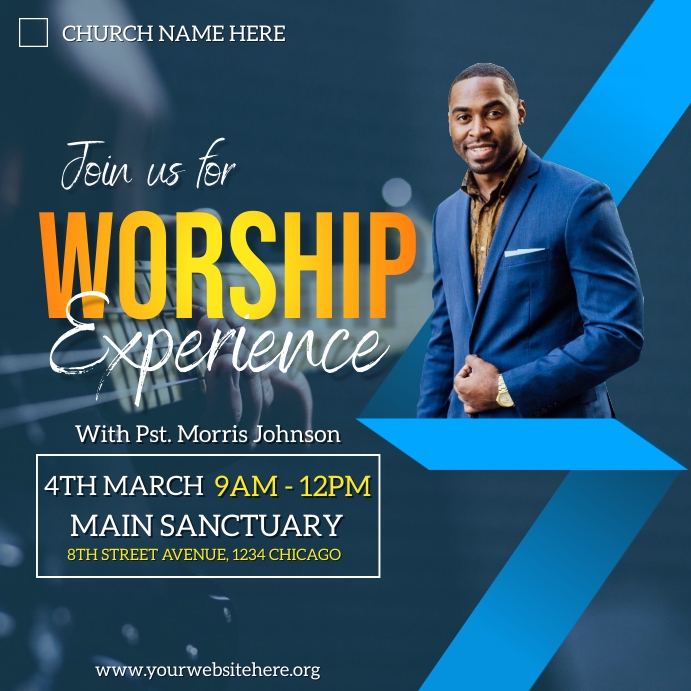 worship experience flyer Template | PosterMyWall