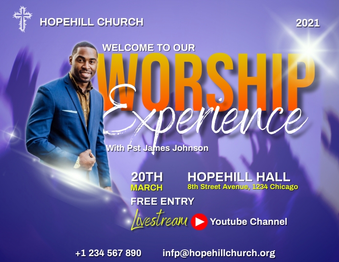 worship experience flyer Template | PosterMyWall