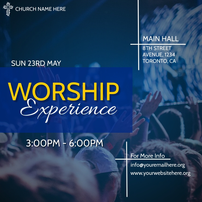 worship experience flyer Template | PosterMyWall