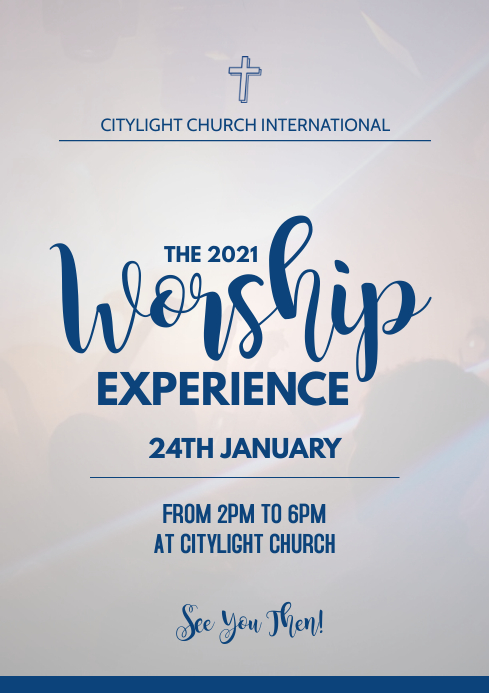 WORSHIP EXPERIENCE FLYER Template | PosterMyWall