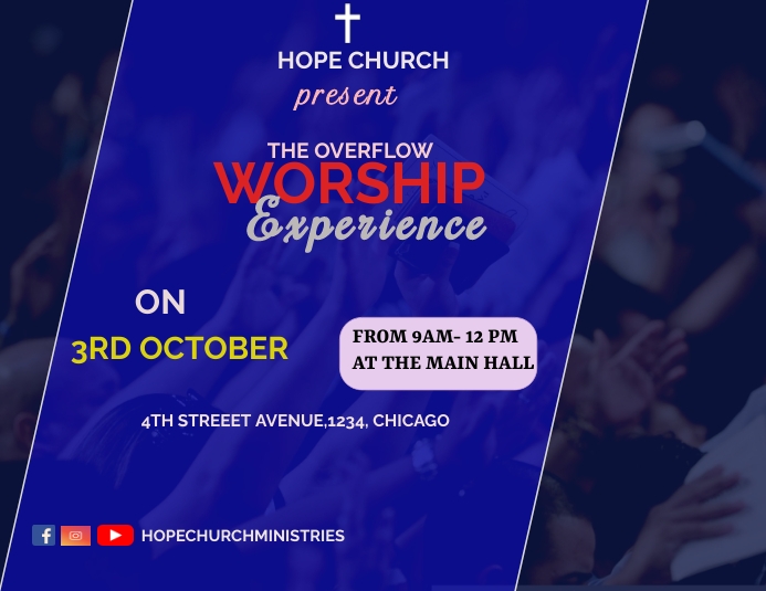 worship experience flyer Template | PosterMyWall