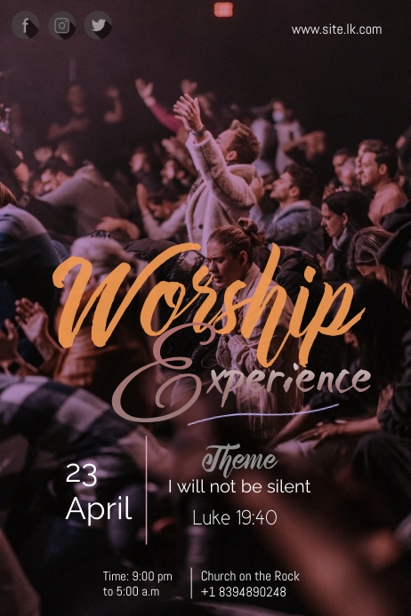 Worship Experience Flyer Template | PosterMyWall