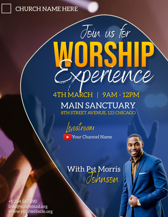 worship experience flyer Template | PosterMyWall