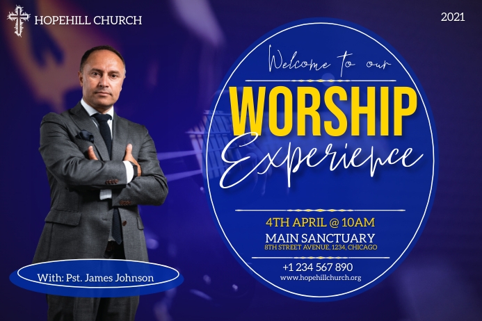 worship experience flyer Template | PosterMyWall