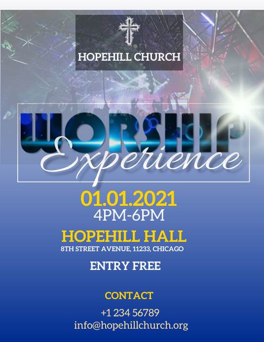 Worship Experience Flyer Template | PosterMyWall