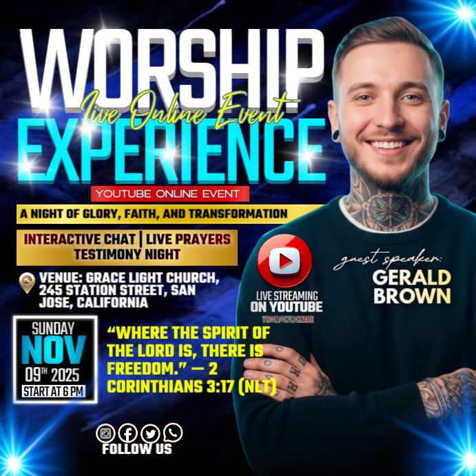 Worship Experience Live Online Template | PosterMyWall