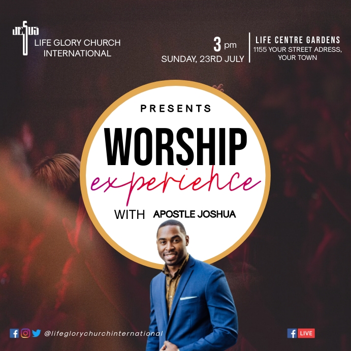 Copy of WORSHIP EXPERIENCE POSTER | PosterMyWall