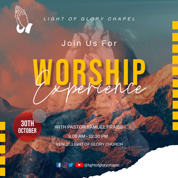 Copy of WORSHIP EXPERIENCE POSTER | PosterMyWall