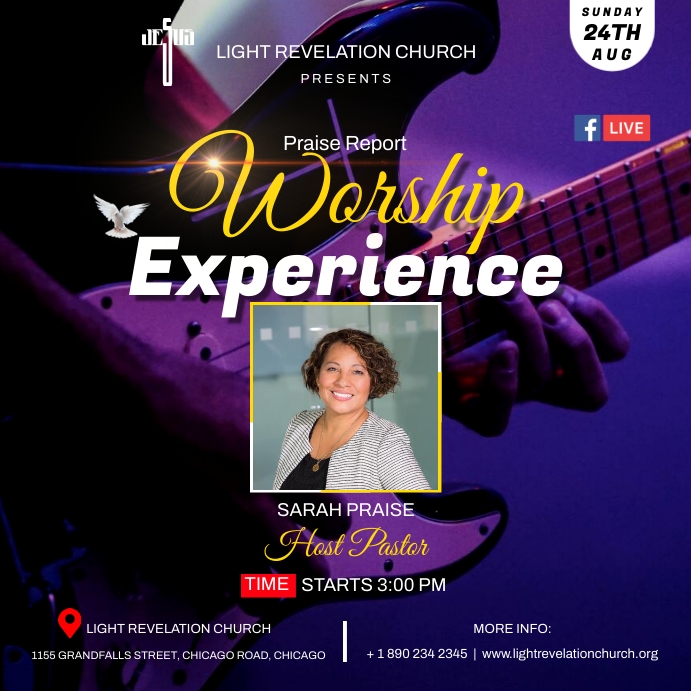 WORSHIP EXPERIENCE POSTER Template | PosterMyWall