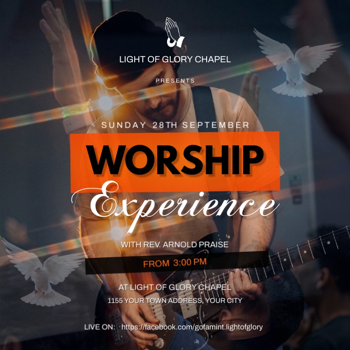 WORSHIP EXPERIENCE POSTER Template | PosterMyWall