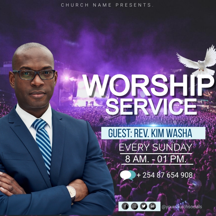 worship experience poster Template | PosterMyWall