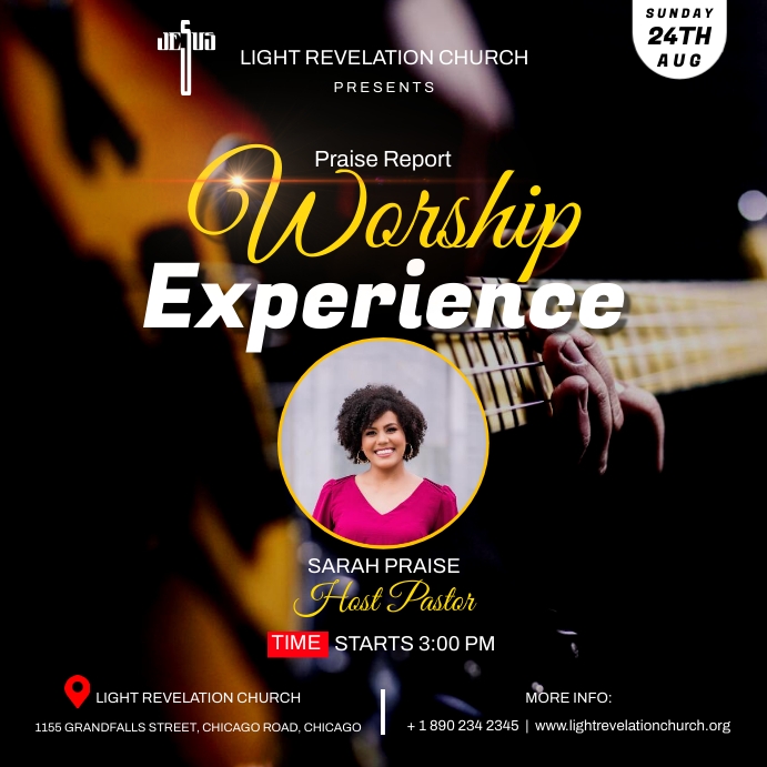 WORSHIP EXPERIENCE POSTER Template | PosterMyWall