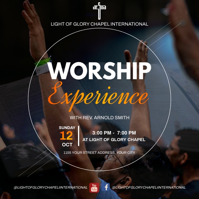 WORSHIP EXPERIENCE POSTER Template | PosterMyWall