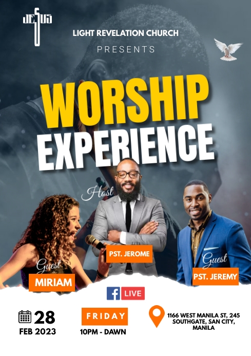 Copy of WORSHIP EXPERIENCE POSTER | PosterMyWall