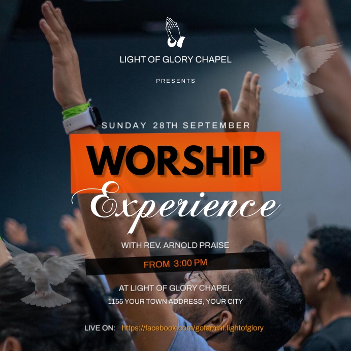 Copy of WORSHIP EXPERIENCE POSTER | PosterMyWall