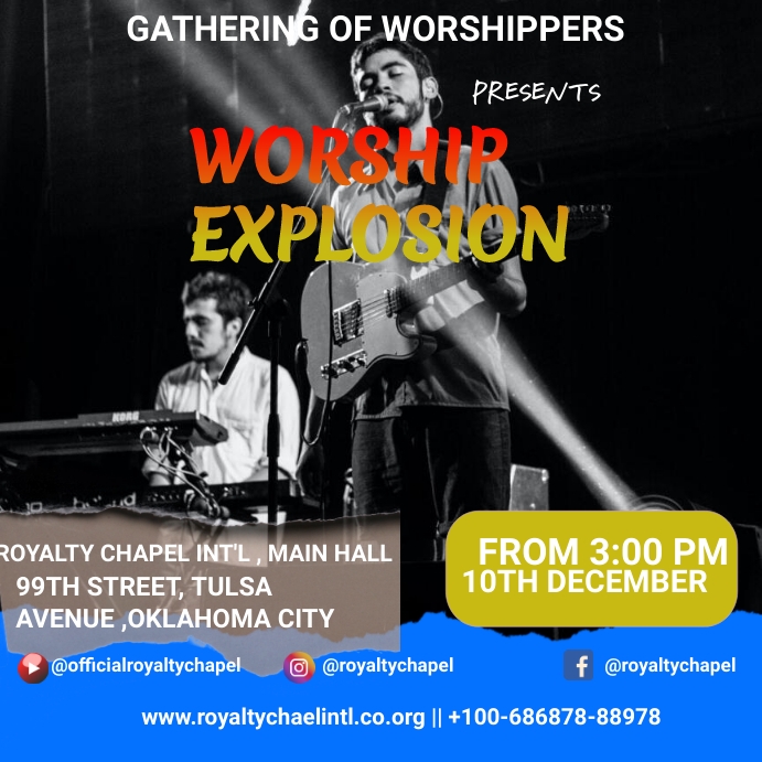 worship explosion Template | PosterMyWall