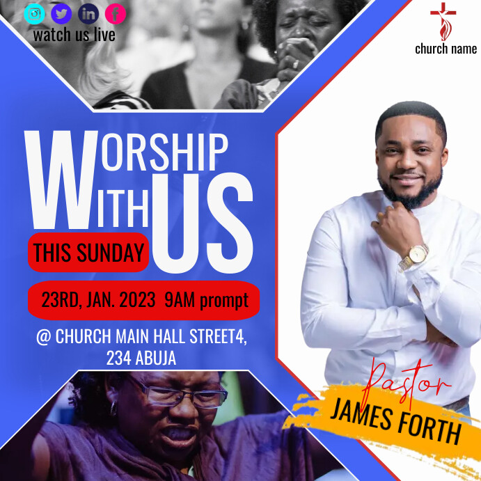worship flyer Template | PosterMyWall
