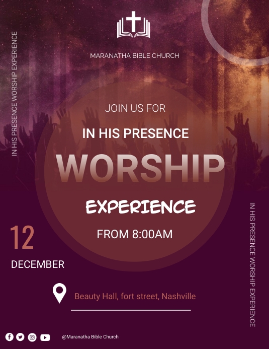 Selebaran Ibadah Templat | PosterMyWall